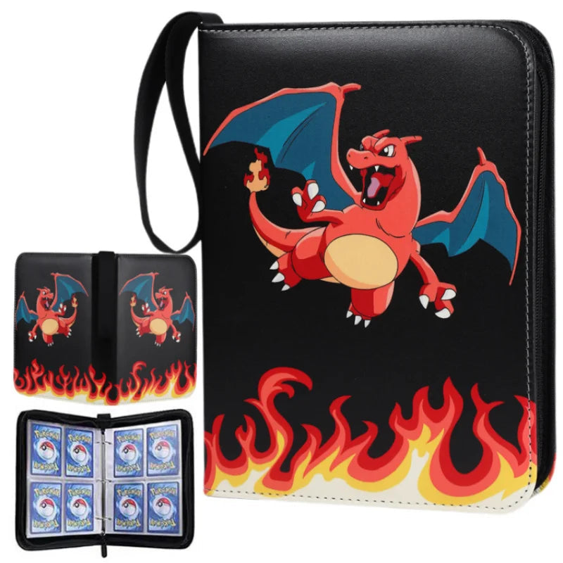 Binder de Charizard para 400 cartas, con ziper de cuerina – Gengar Store