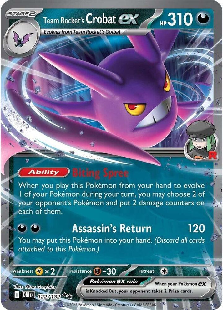 Team Rocket's Crobat ex - 122/182 - SV10: Destined Rivals (DRI) – Gengar Store